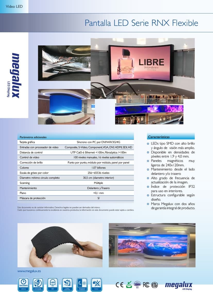 Pantalla LED Publicitaria Serie XFR P2-3-4 Interior | Megalux LED