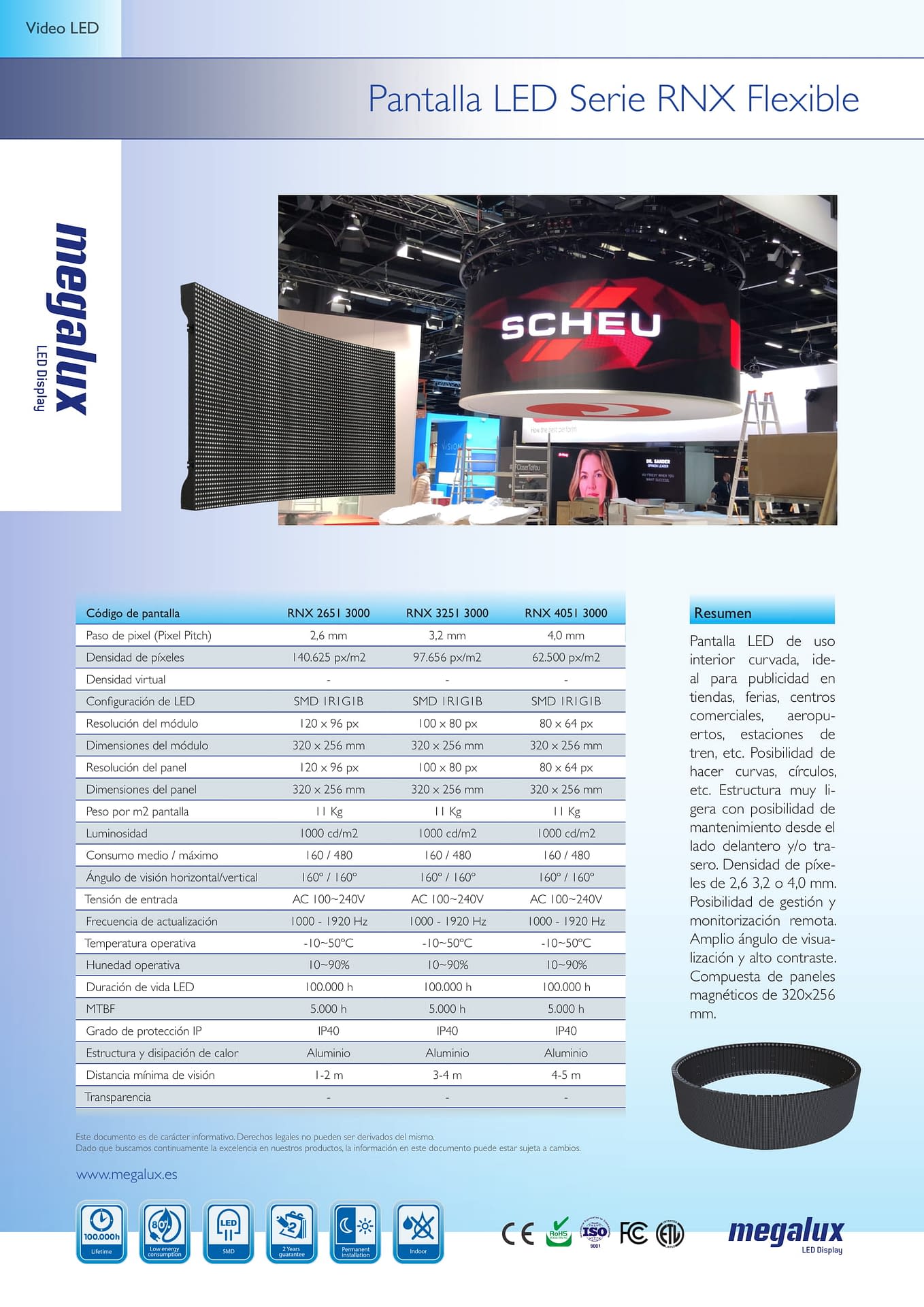 Pantalla LED Publicitaria Serie XFR P2-3-4 Interior | Megalux LED